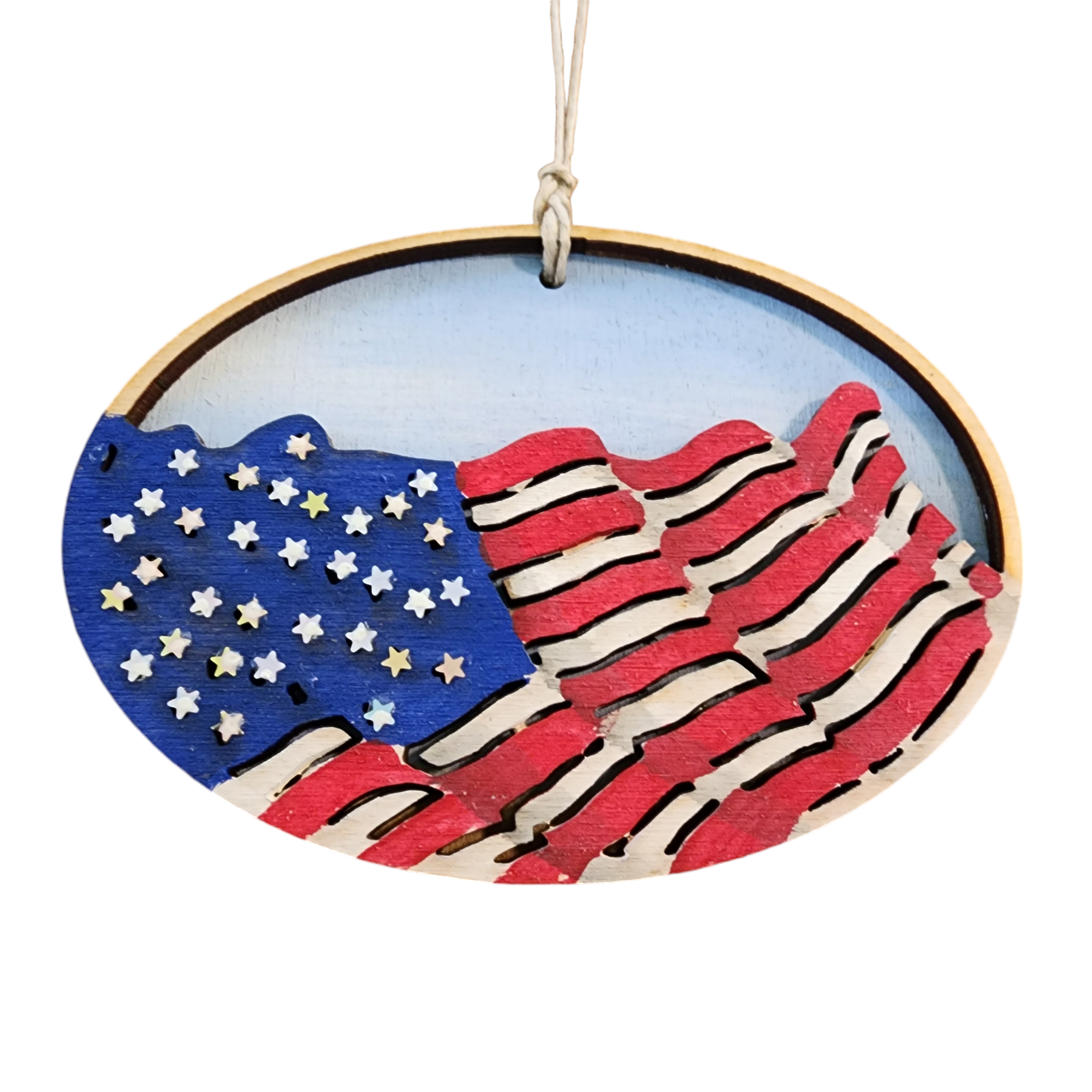American Flag Ornament – Life in the ADK